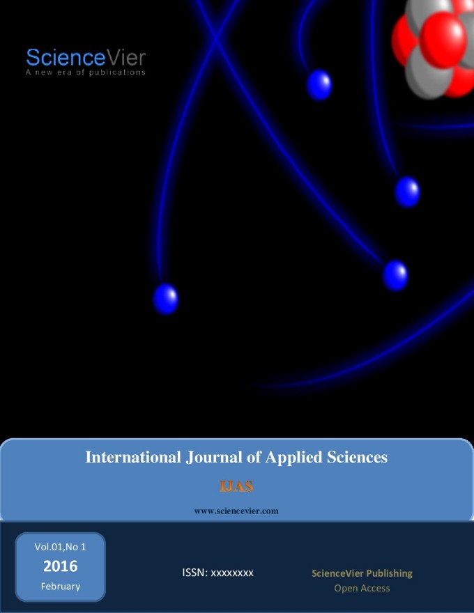 Current Issue - International Journal of Applied Sciences - Sciencevier
